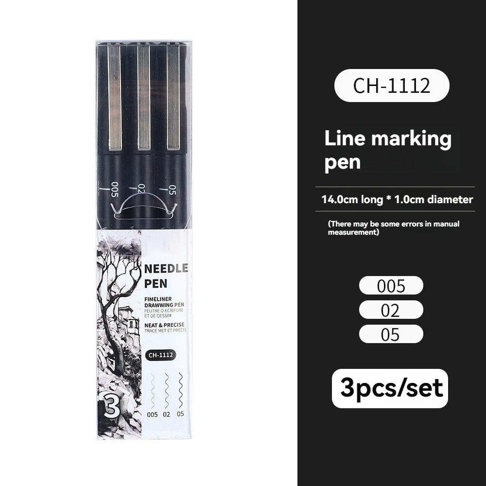 15/3 Size Fineliner Pens Black Micro Pigment Liner... – Grandado