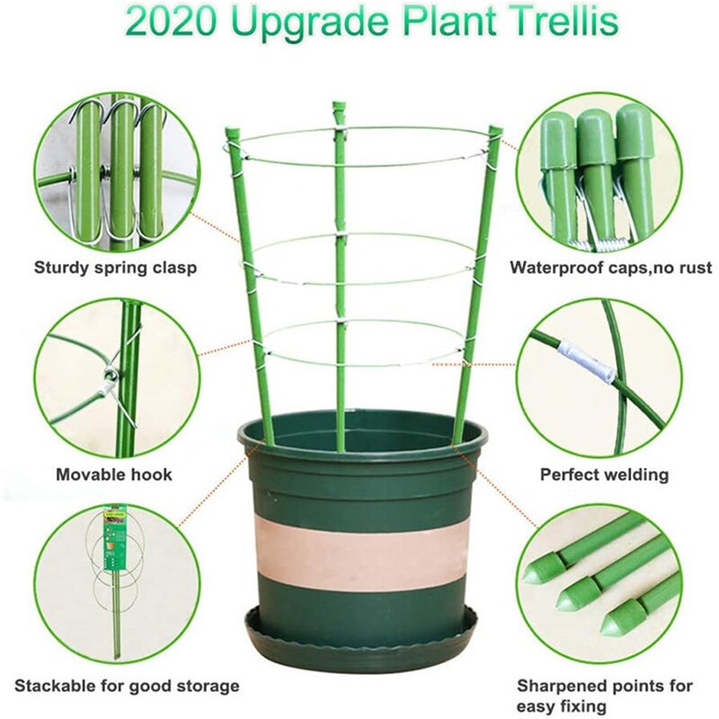 4 Pack Support Tomato Cage For Climbing Plants Tre... – Grandado