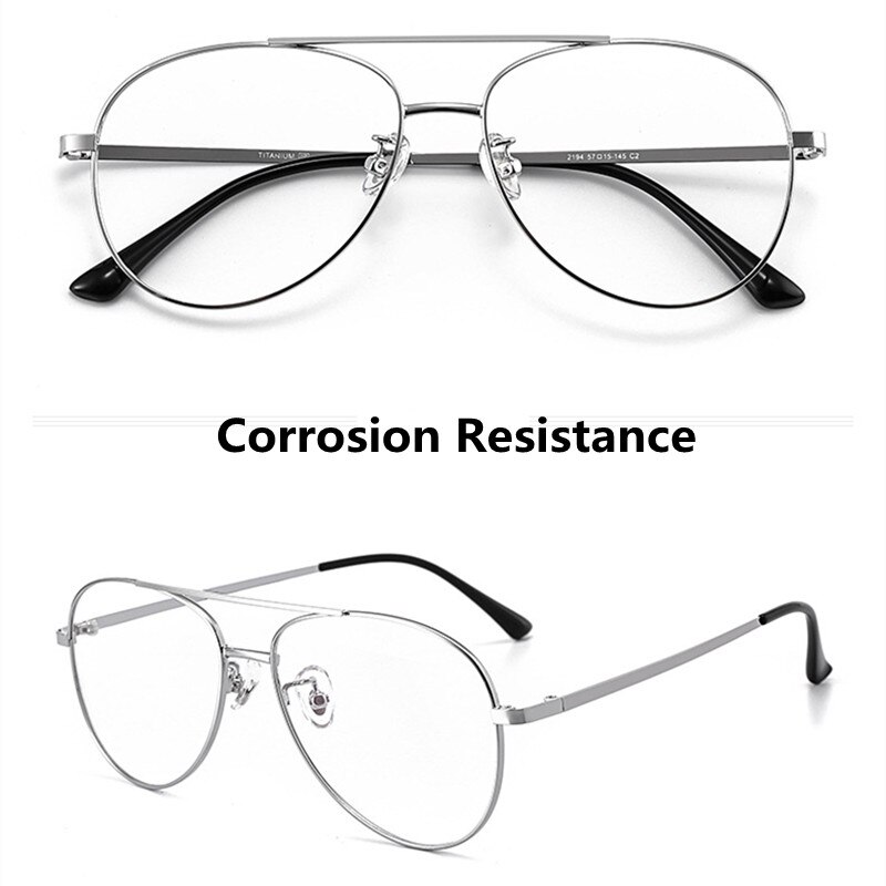 Pure Titanium Super Light Aviator Glasses Frame La... – Grandado