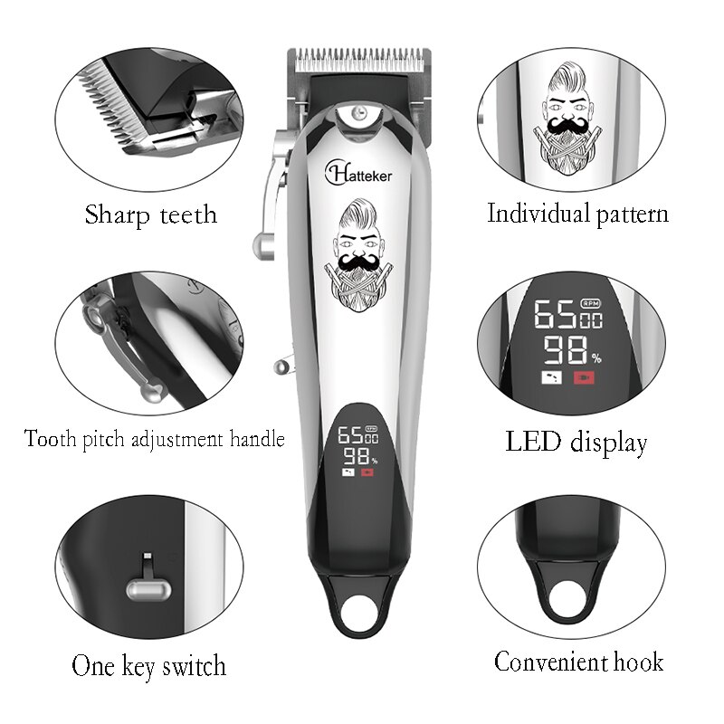 Men cord cordless tapering hair clipper fading ble... – Grandado