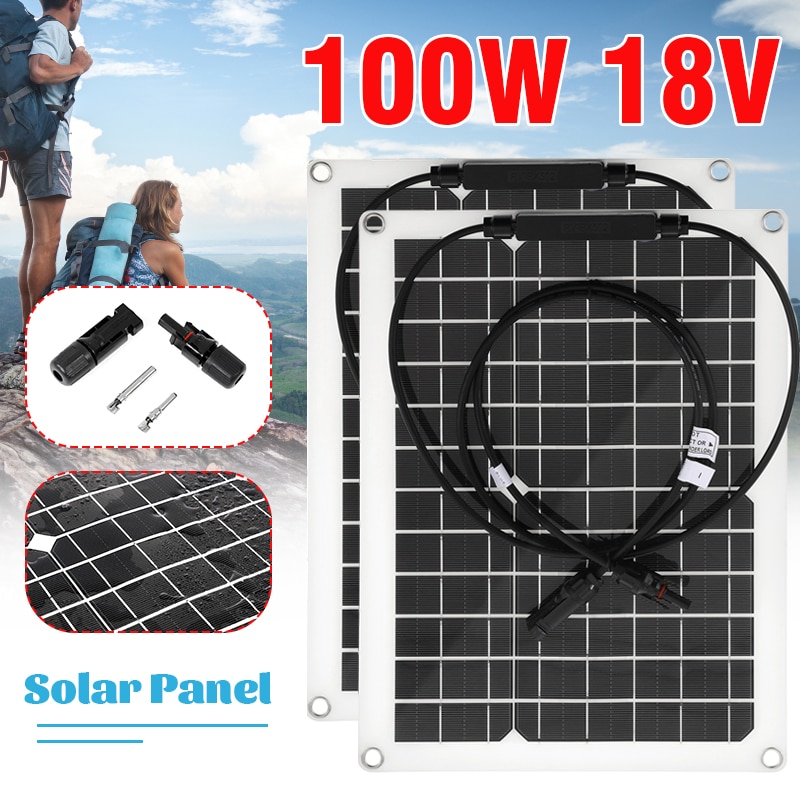 100W 18V Zonnepaneel Waterdichte Solar Power Panel... – Grandado