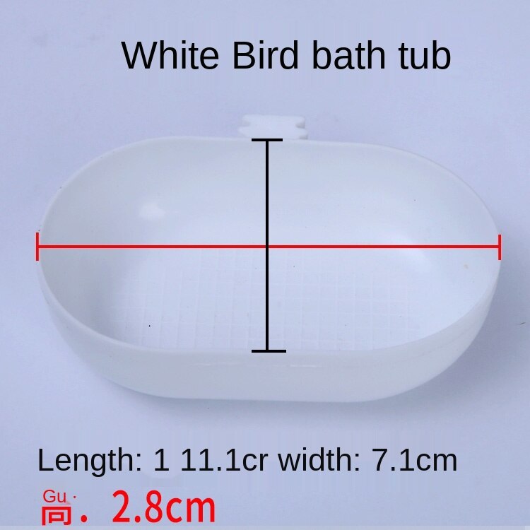 Solid Plastic Bird Bathtub White-Eye Bath Box Bird... – Vicedeal