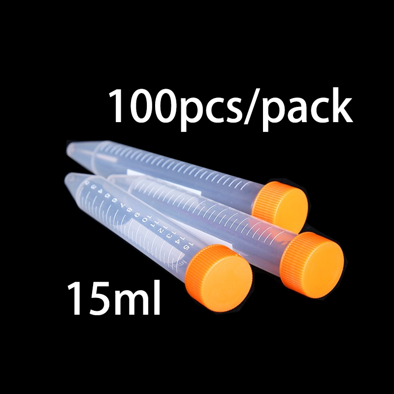 100pcs, 15ml Plastic Centrifuge Tubes, Conical Bot... – Vicedeal