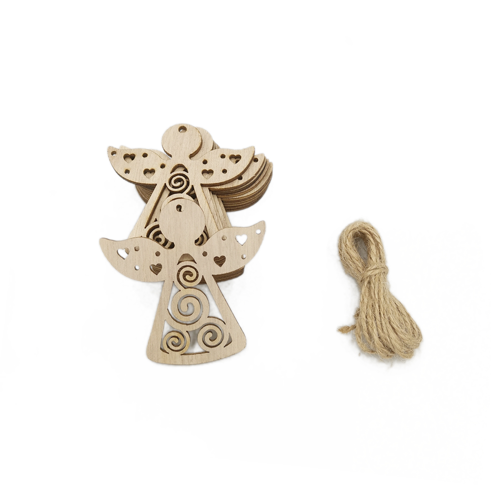 10 stuks Natuurlijke Hout Plakjes Craft Hout Kit m... – Vicedeal