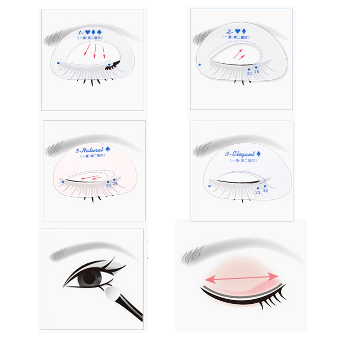 DIY Beauty Tool Eyes Makeup Template Card Easy Qui... – Grandado