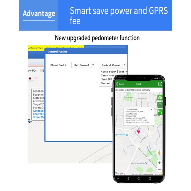 3g wcdma mini gps husdjursspårare tk203 vattentät... – Vicedeal