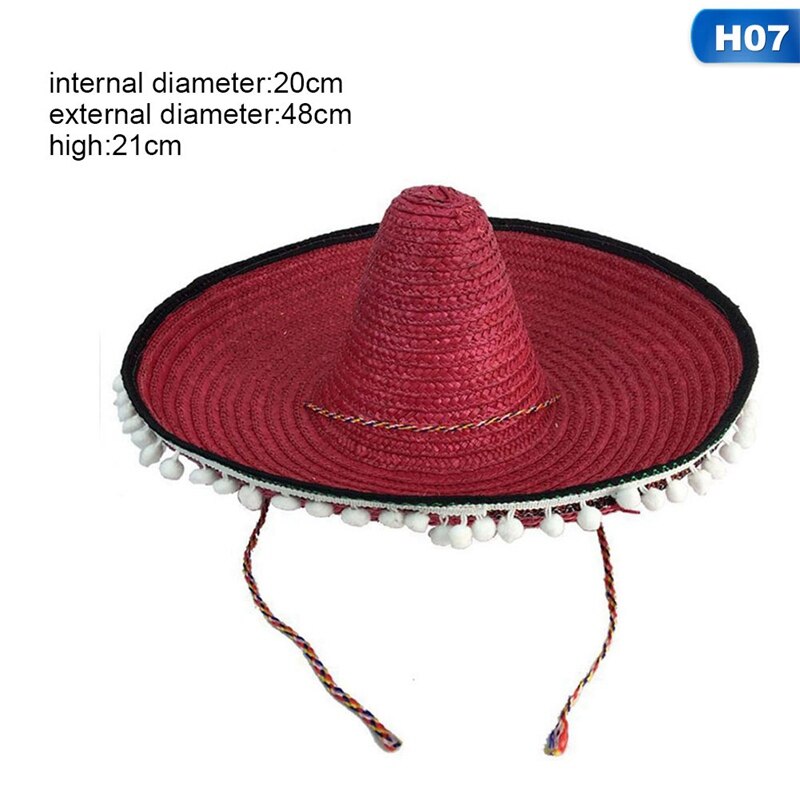 Natural Men Straw Mexican Sombrero Hat Women Color... – Vicedeal