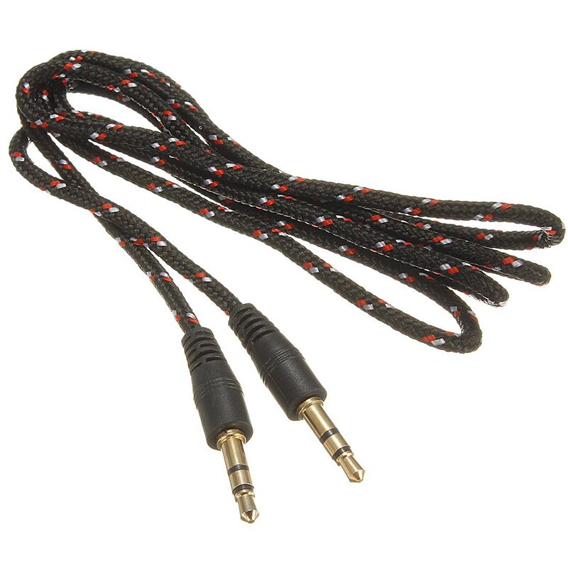 3.5mm aux o kabel stereo kabel o jack sort – Vicedeal