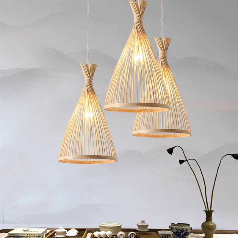 Classic Bamboo Chandelier Woven Bamboo Light Bambo... – Grandado