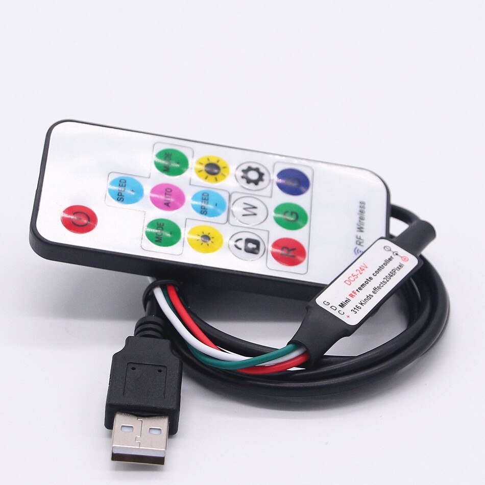 5V USB LED Controller 17Key SP103E RF Wireless Rem... – Grandado