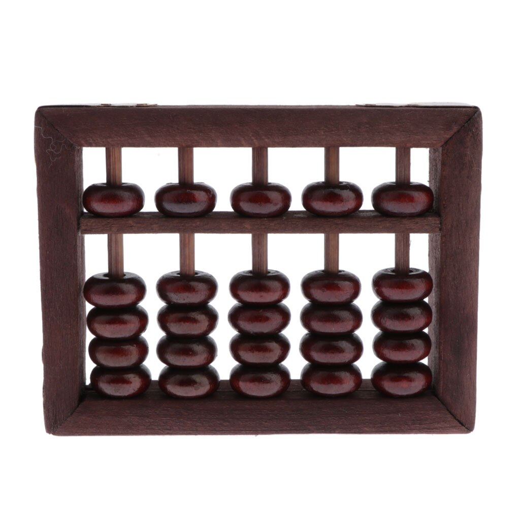 Vintage 5 Digit Houten Abacus Calculator Tool Voor... – Vicedeal