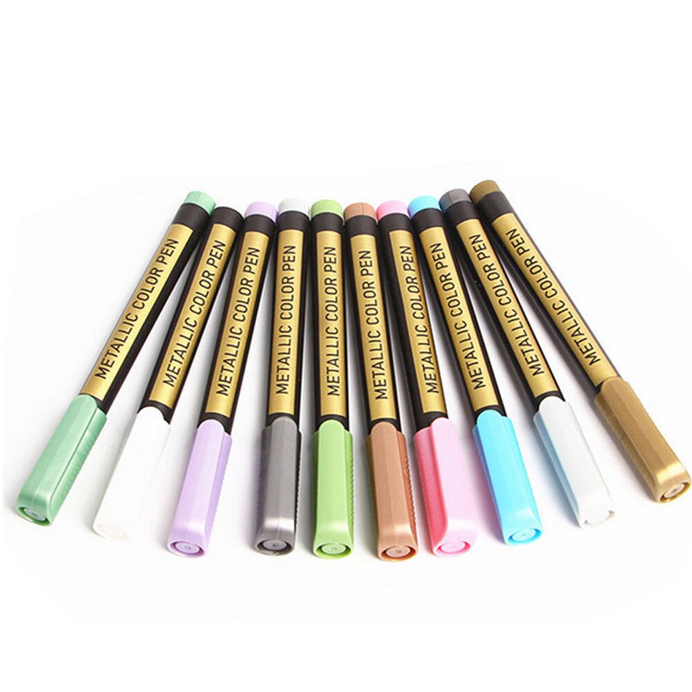 Metallic Marker Pens Set of 10 Assorted Colors Pre... – Vicedeal