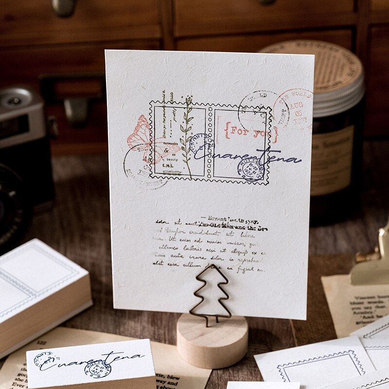 Vintage engelsk poststempel blankt stempel diy træ... – Grandado