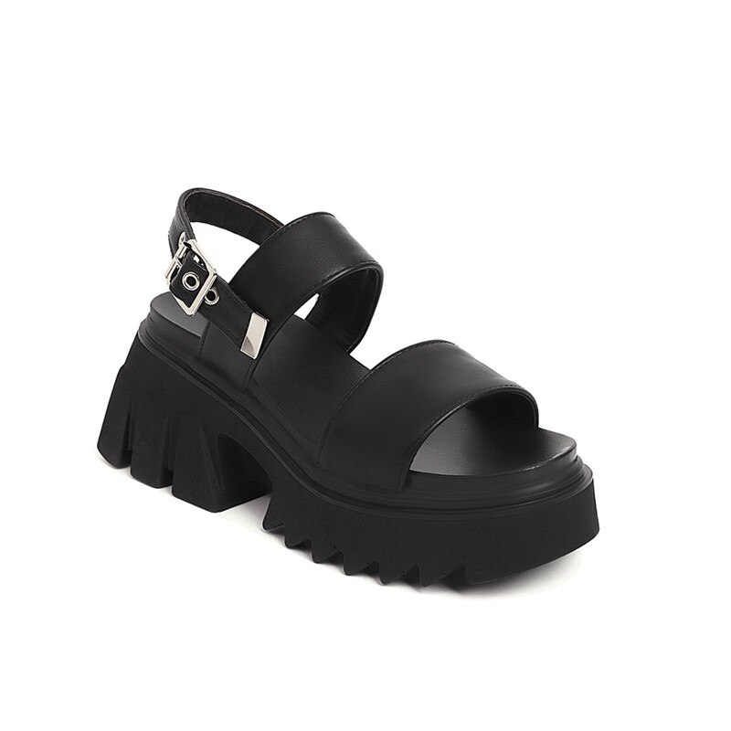 Asumer Big Size 43 Sandals Women Platform Shoes Pu... – Grandado