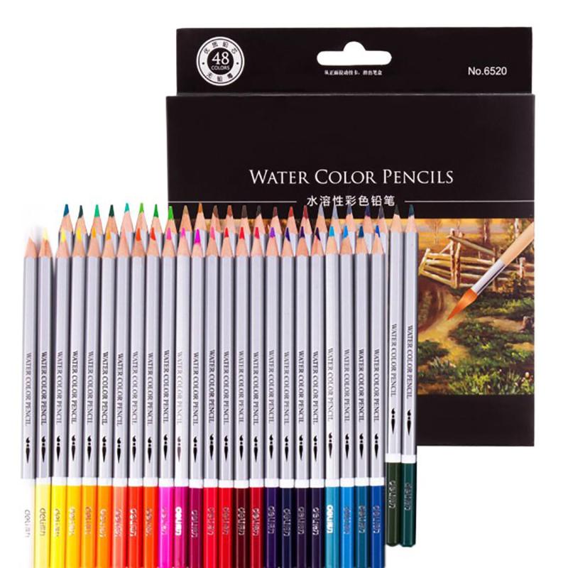 24/36/48 Colors Water Soluble Water Color Wooden P... – Vicedeal