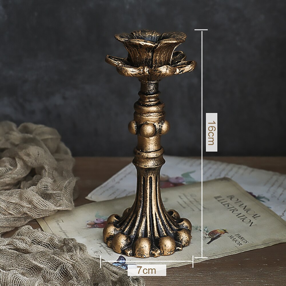 1Pc Antique Candlestick Resin Candle Accessory Ret... – Grandado