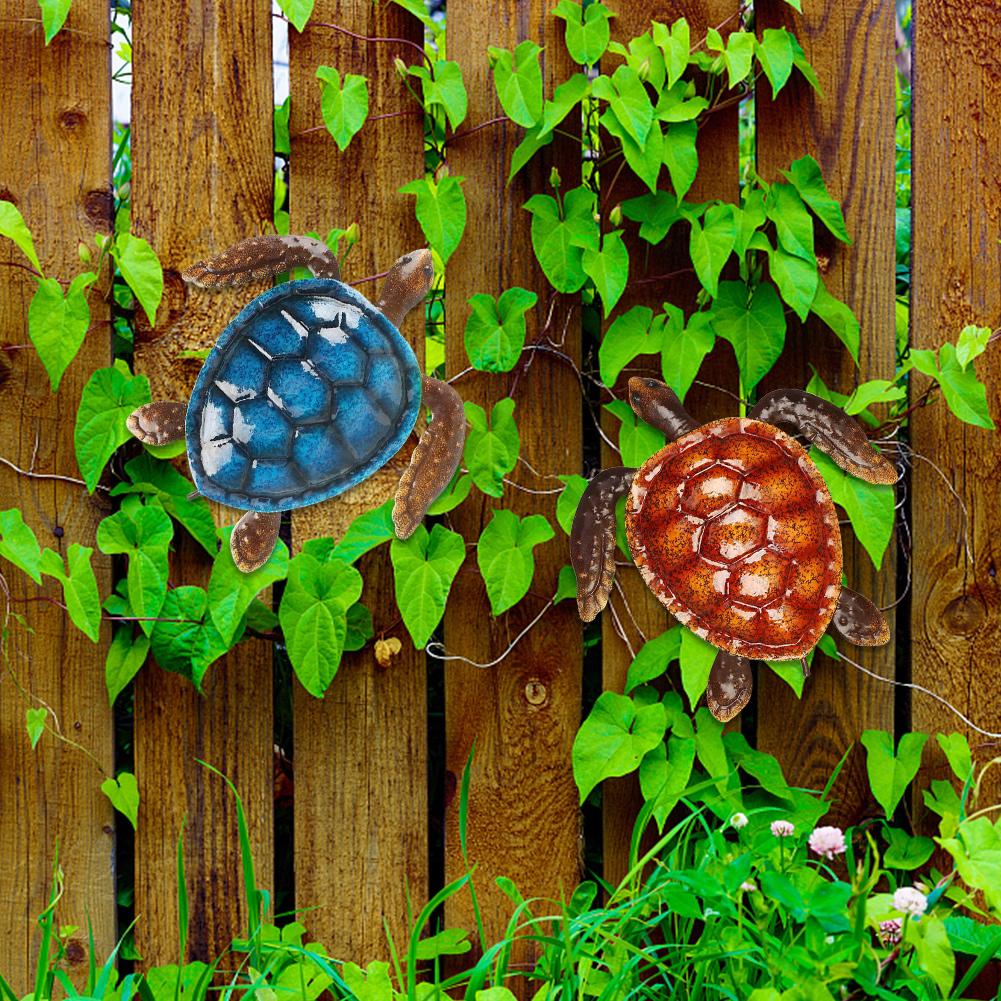 23X3X25CM Metal Sea Turtle Beach Theme Decor Wall ... – Grandado