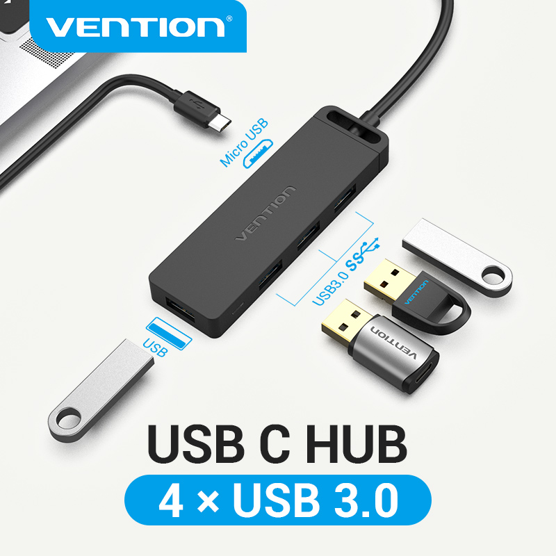 Vention USB C HUB 4 Ports USB Type C to USB 3.0 Mu... – Vicedeal