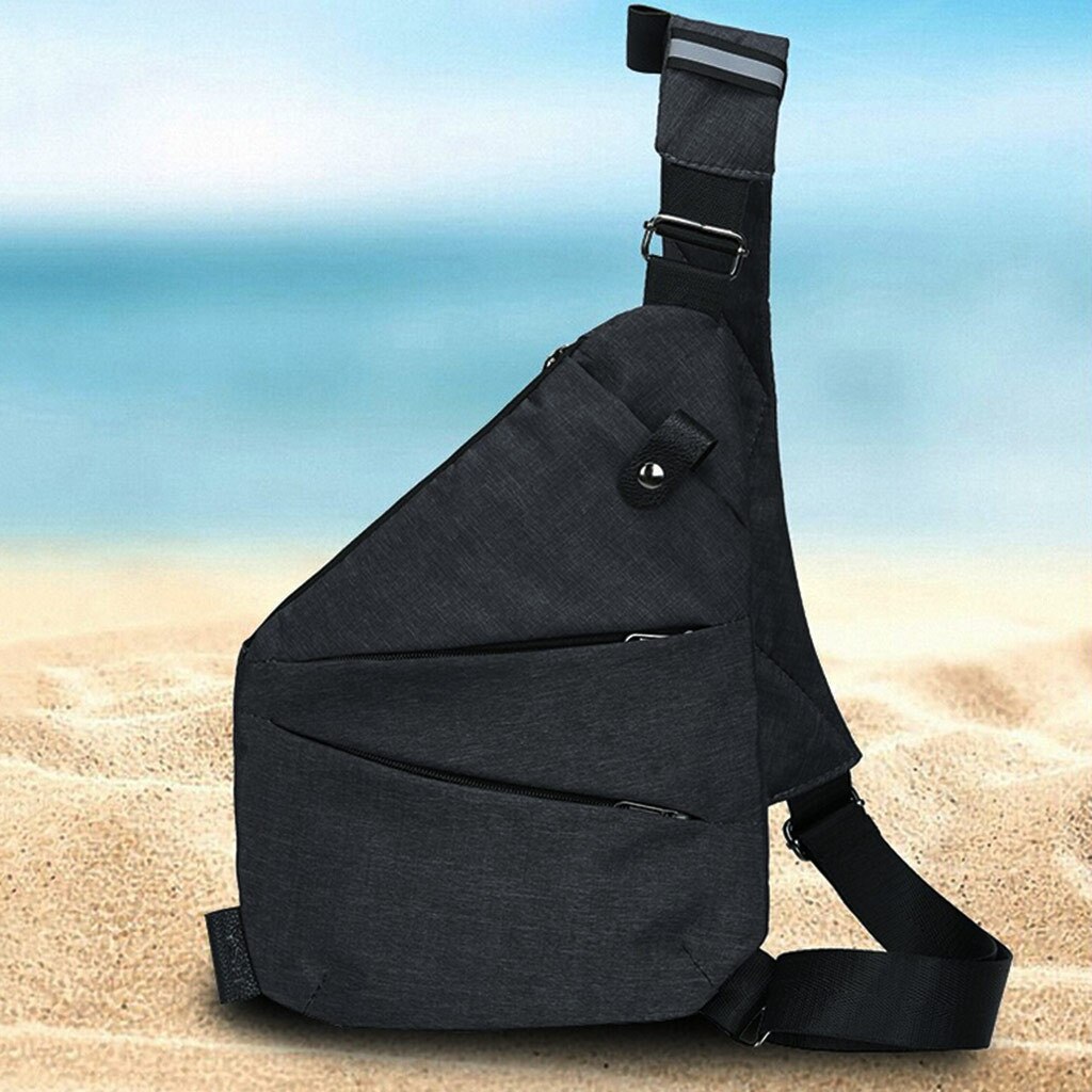 Simple Men Canvas Chest Bag Messenger Bag Crossbod... – Grandado