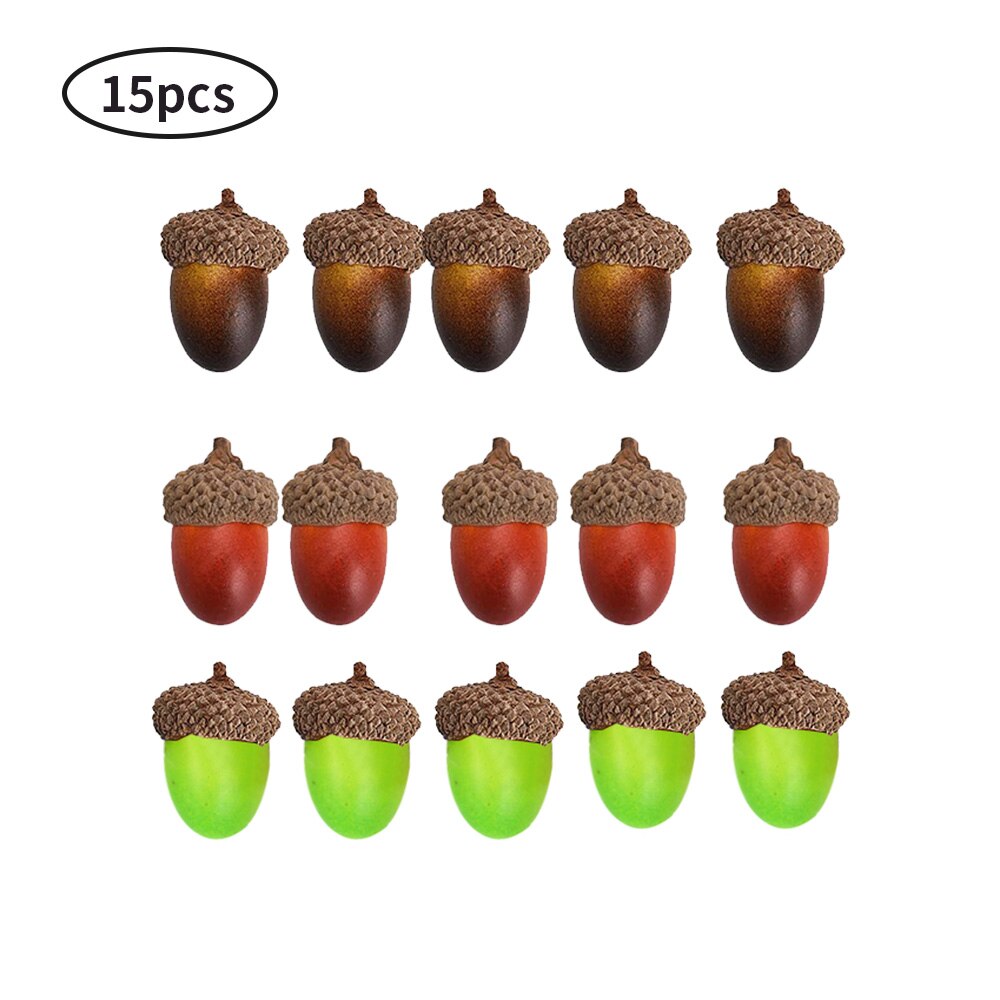15 Stuks Kunstmatige Eikels Mini Nep Fruit En Groe... – Grandado