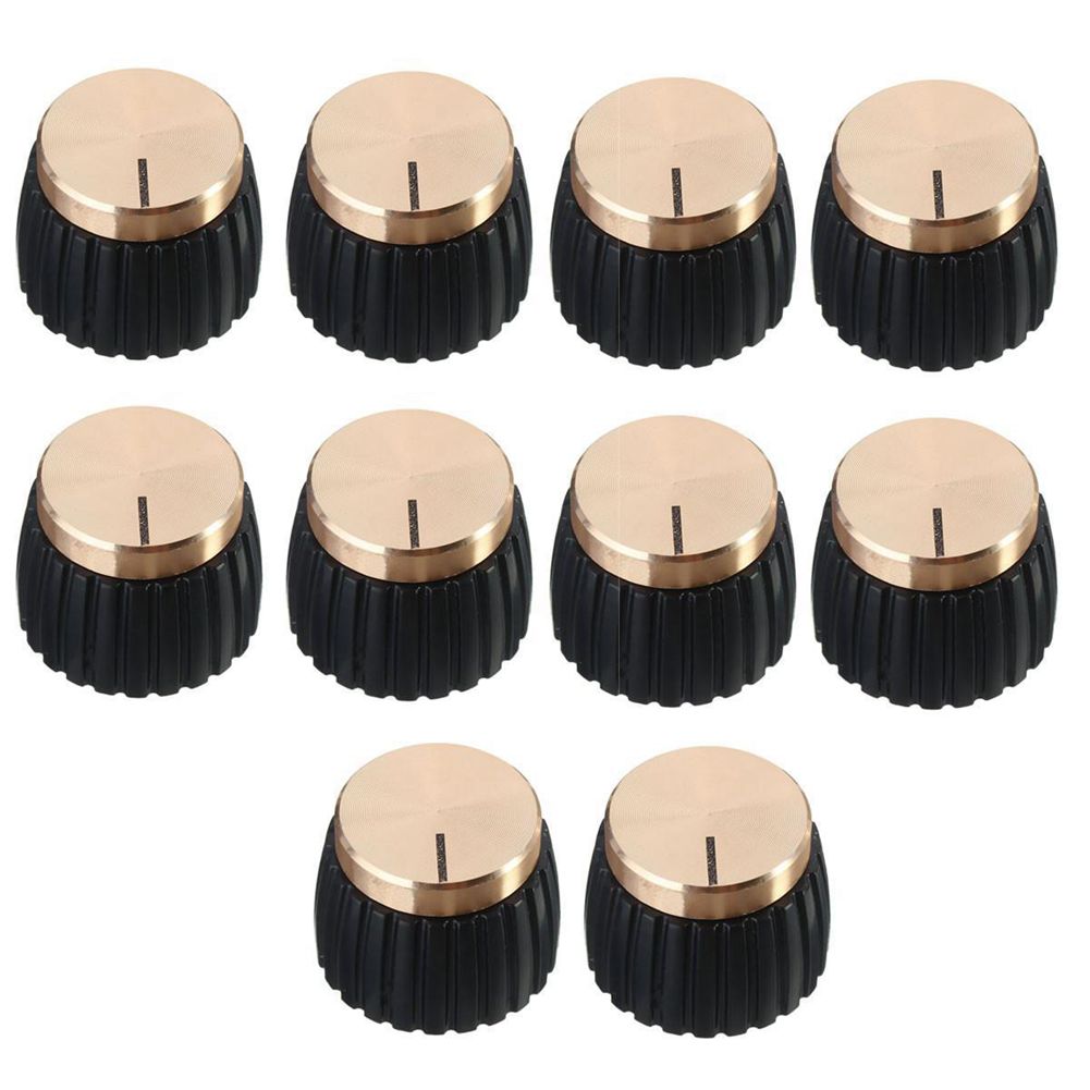 10x Guitar AMP Amplifier Knobs Push-on Black+Gold ... – Vicedeal