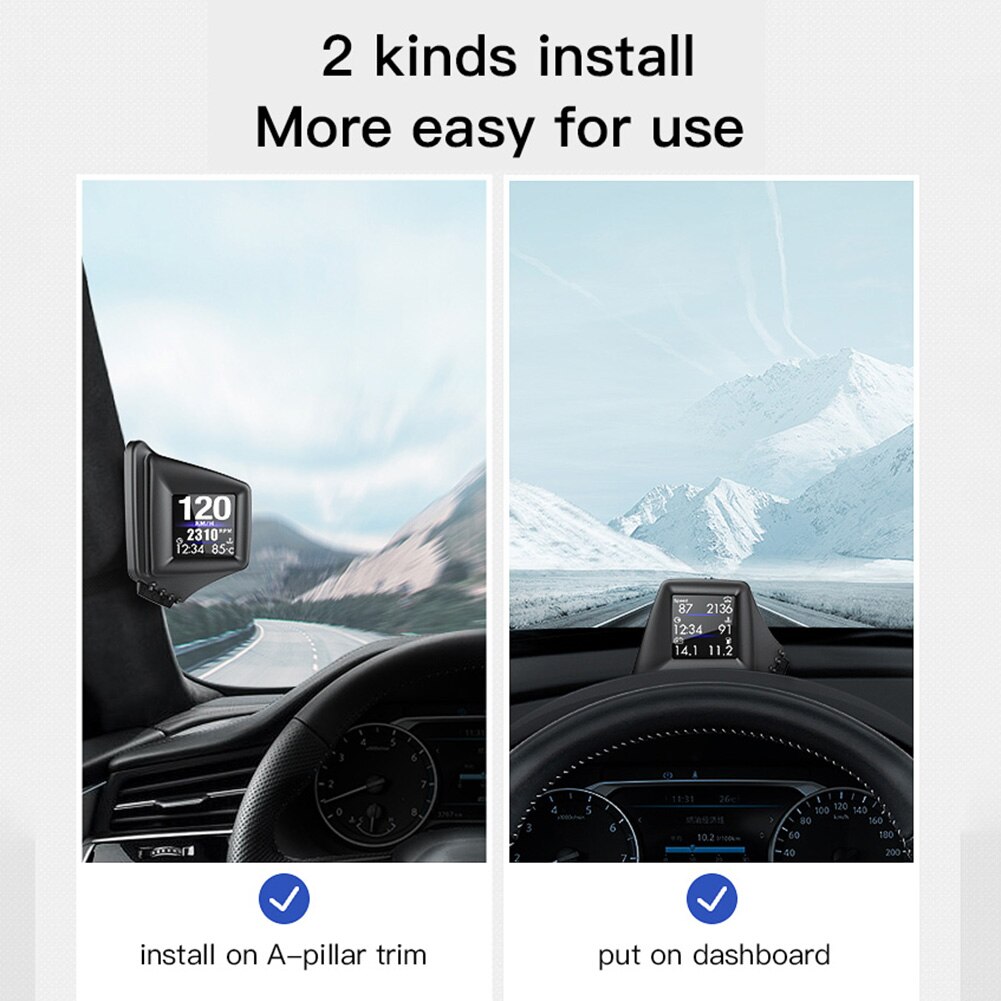 Car On-board Computer OBD 2 GPS HUD A-Pillar Trim ... – Grandado