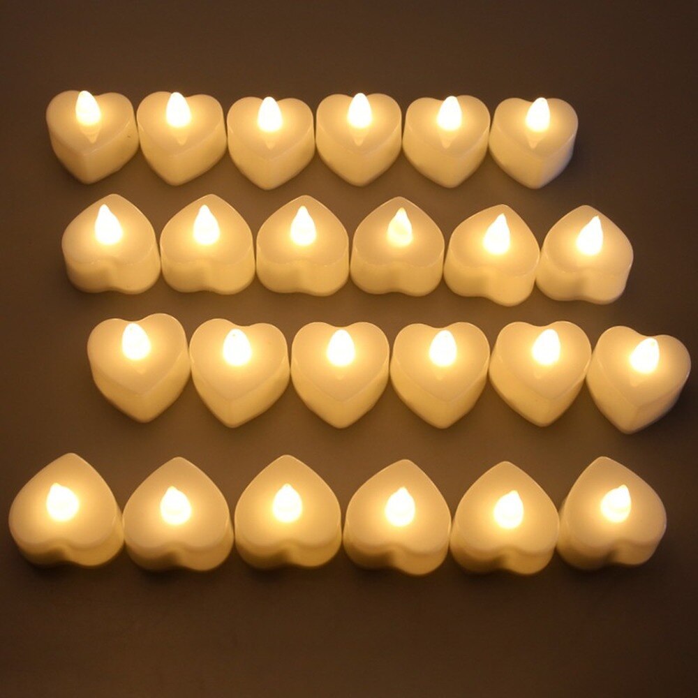 Flameless Heart Shape Led Candle – Grandado