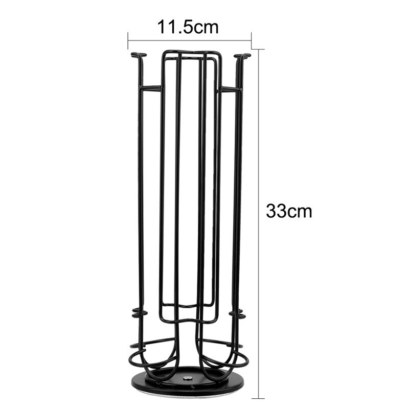 Schwarz 24 Tasse Drehbare Kaffee Pod Halter Edelst... – Vicedeal