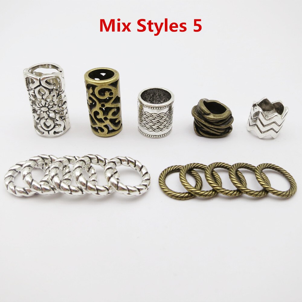 15 Stks/pak Viking Rune Mix Metal Set Voor Haar Vl... – Grandado