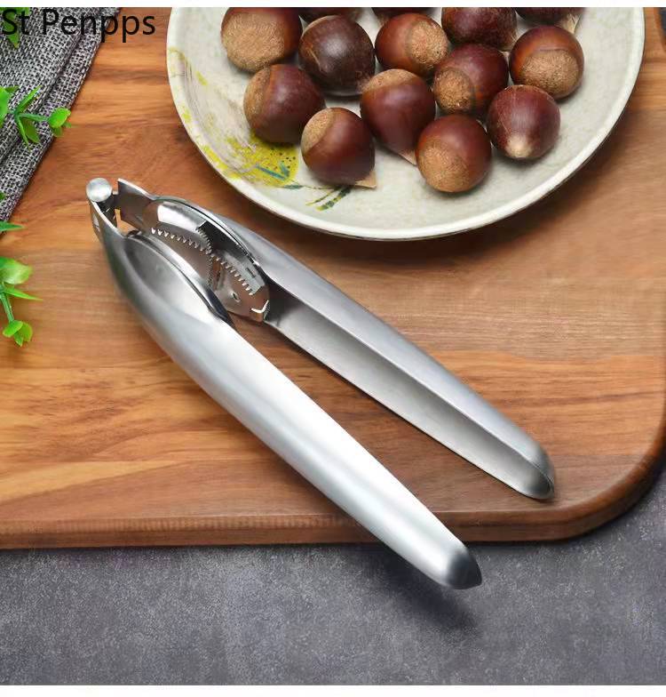 Stainless Steel 2 in 1 Quick Chestnut Clip Walnut ... – Vicedeal