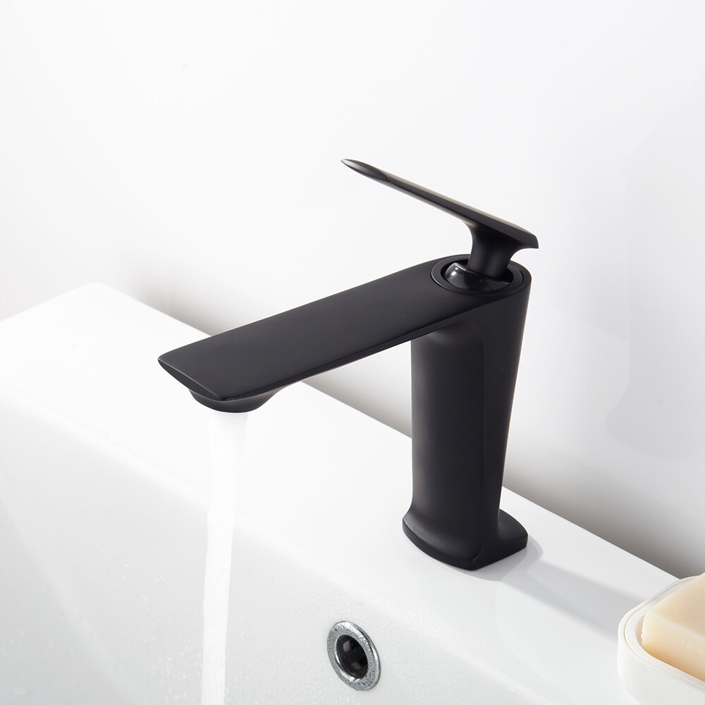 Black bathroom basin faucets and cold water mixing... – Grandado