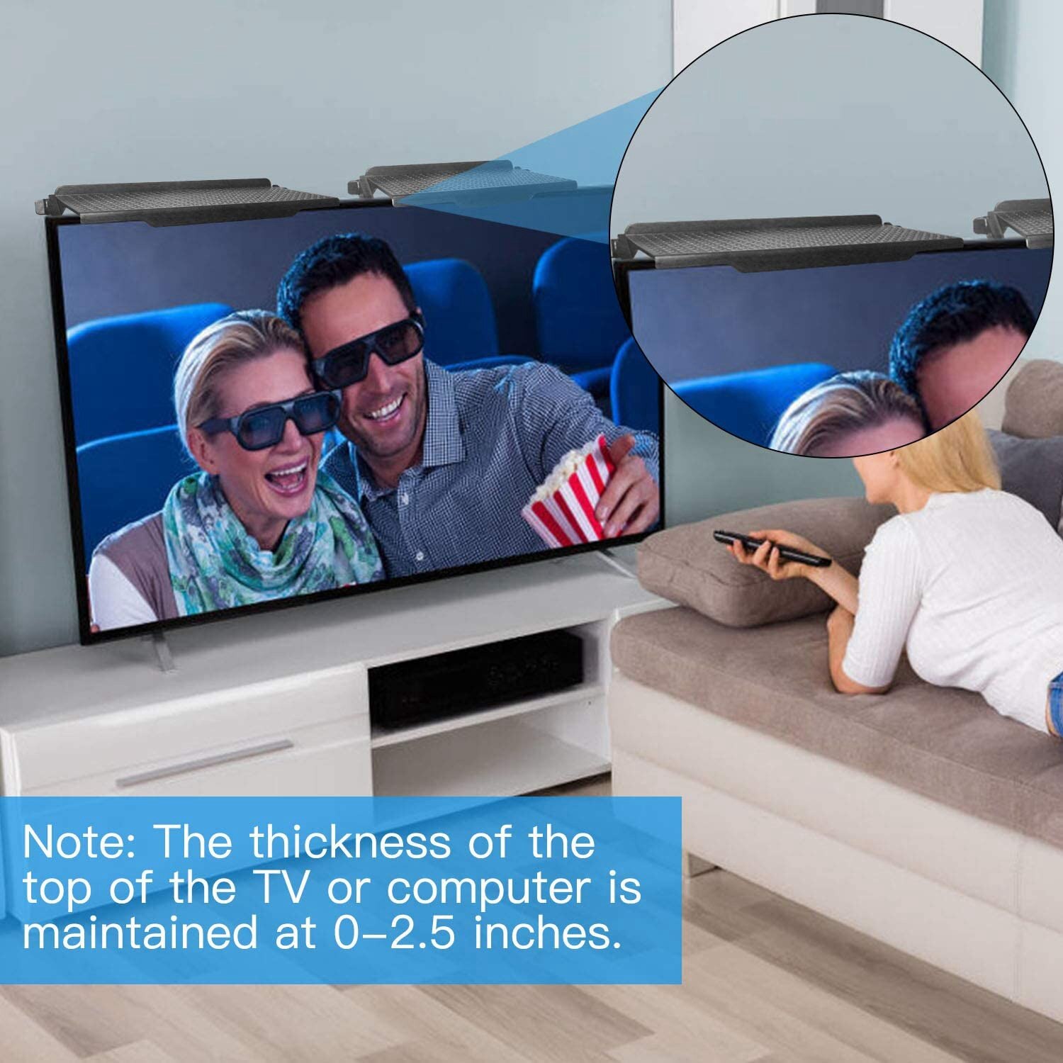 TV Sn oben Regal 11,8 Zoll und 8,5 Zoll Einstellba... – Grandado