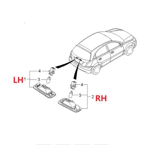 Varten kia rio 4d 5d ajoneuvon rekisterikilven val... – Grandado