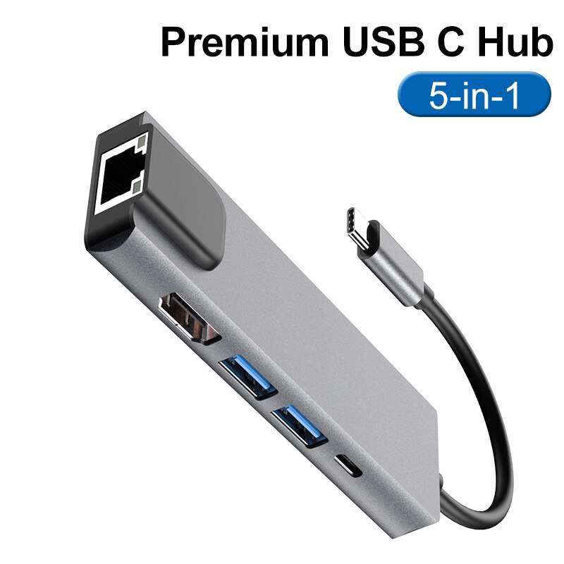 Fabriks oem usb 3.0 hubb med rj45 typ c 5 in 1 a... – Vicedeal