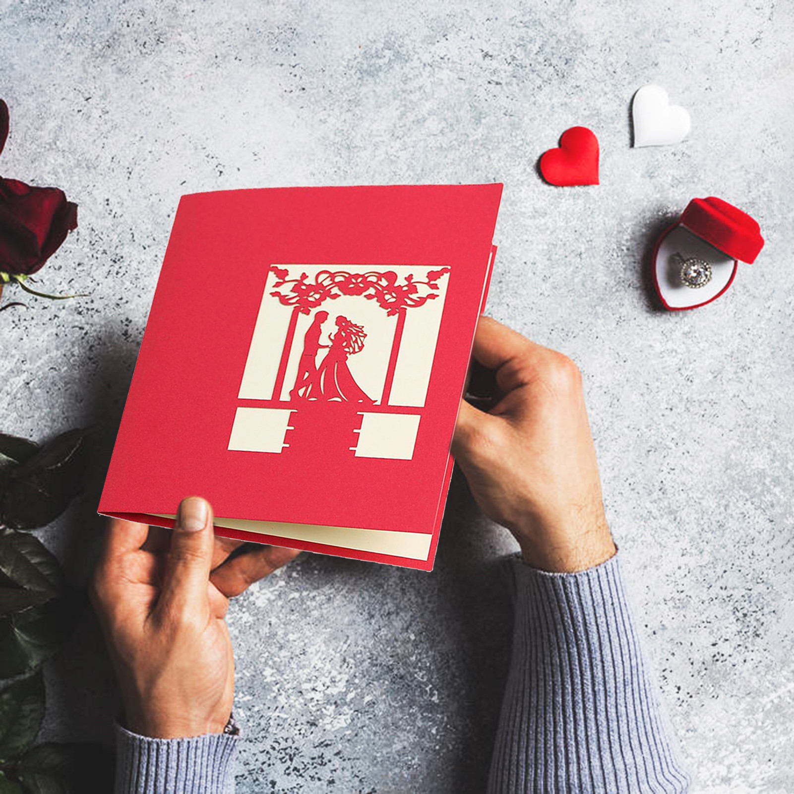 3D Greeting Wedding Cards Large Pop Up Anniversary... – Vicedeal