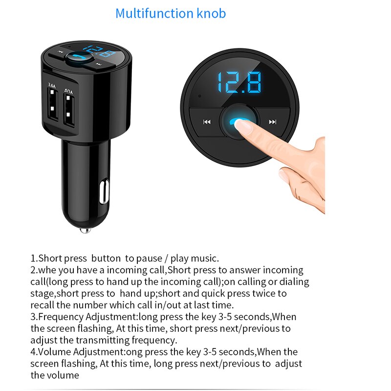 BT28 Wireless Bluetooth Car MP3 Player FM Transmit... – Grandado