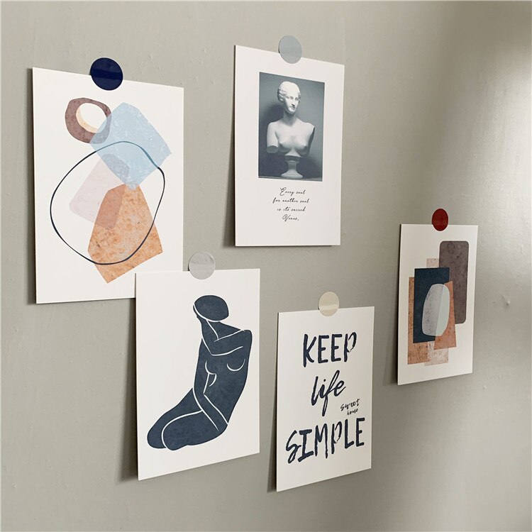 Ins Minimalism Art Abstract Postcard Room Wall Con... – Grandado