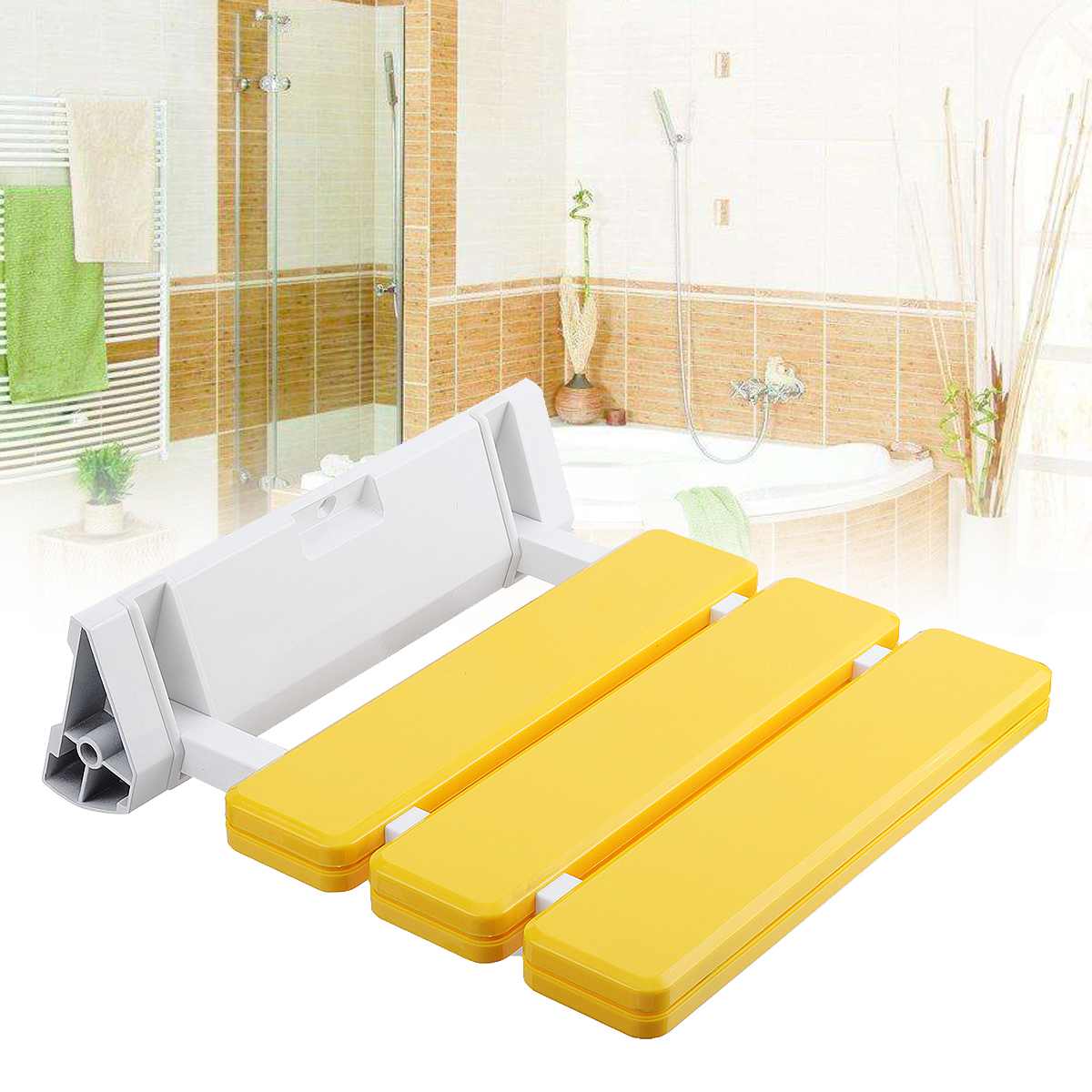 Bath Wall Mounted Shower Seats Plastic Folding Cha... – Vicedeal