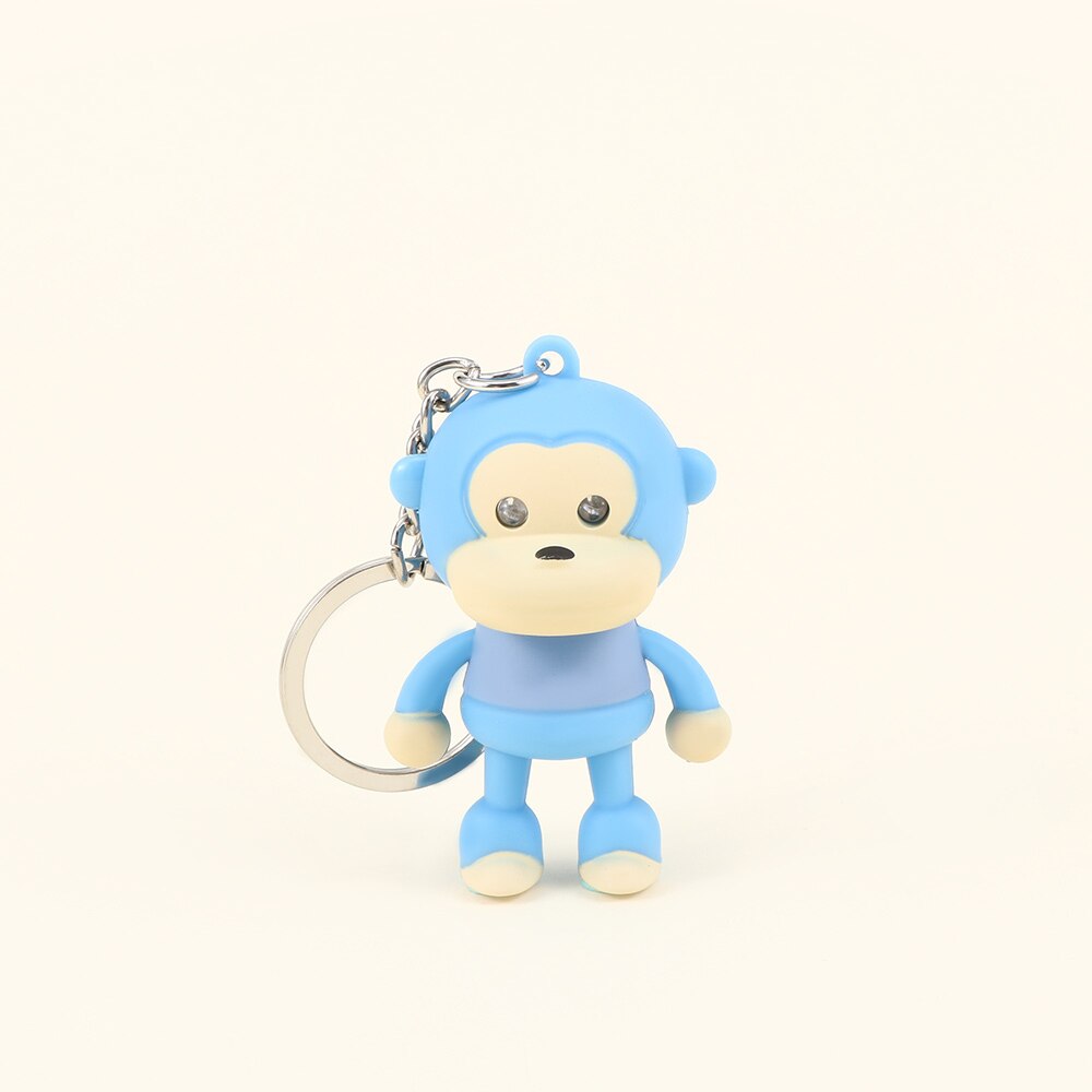 Cute Cartoon Monkey Key Chain Animal LED Lighting ... – Grandado