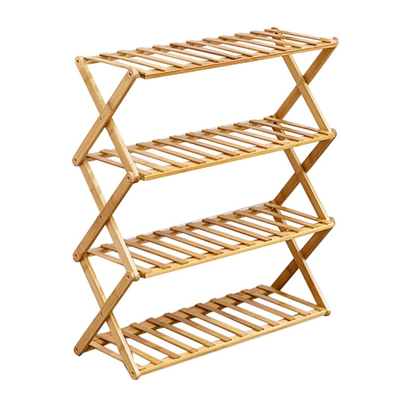 Portable Foldable Bamboo Shoe Organizer Shoes Rack... – Grandado