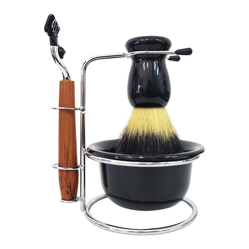 Four Piece Set Shaving Kit Brush Set with Stainles... – Grandado