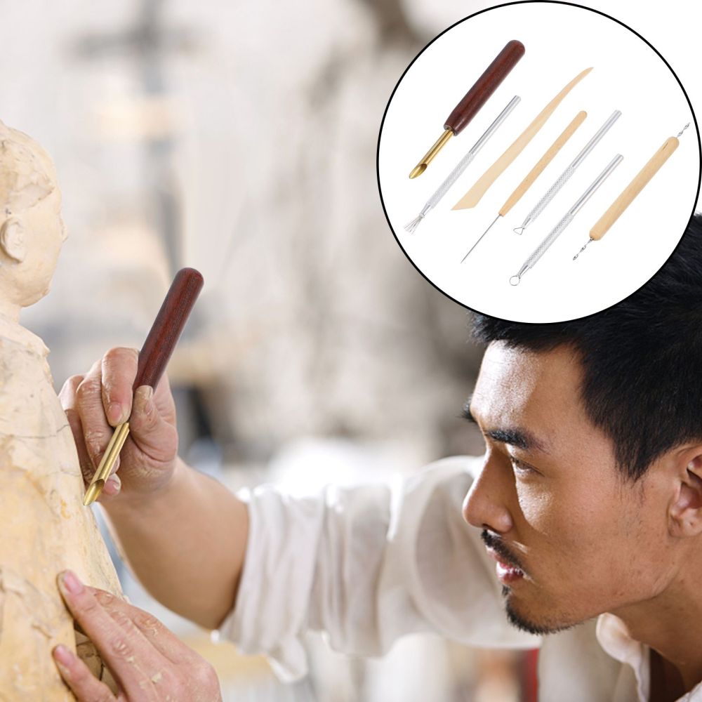 1Set/7pcs Wood Safe Polymer Clay Tools Pottery Mod... – Grandado