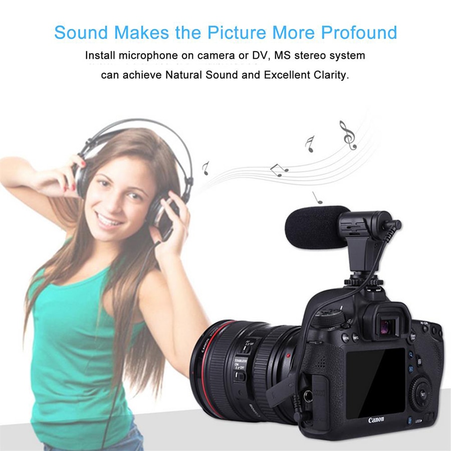 MAMEN 3.5mm Stereo Camera Microphone VLOG Photogra... – Grandado