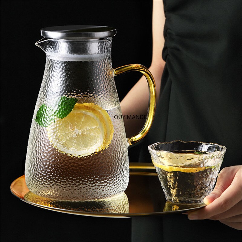 High Capacity Glass Water Jar Juice Lemonade Jug F... – Grandado