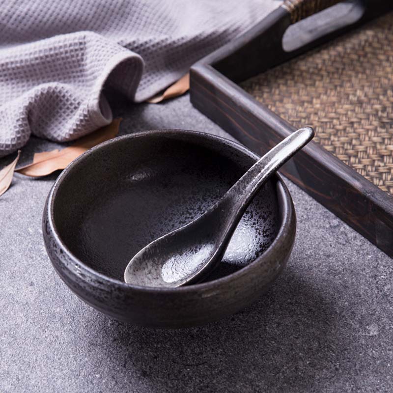 Japanese style soup spoon household ceramic ramen ... – Grandado