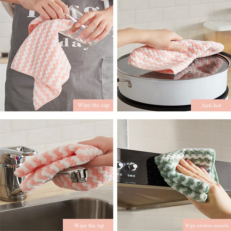 5pcs Kitchen Non-sticky Oil Cleaning Towels, House... – Vicedeal