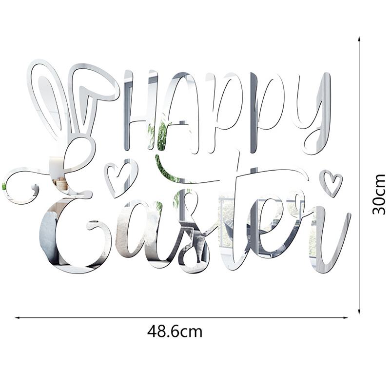 Happy Easter 3D Wall Stickers Acrylic Wall Decal w... – Grandado