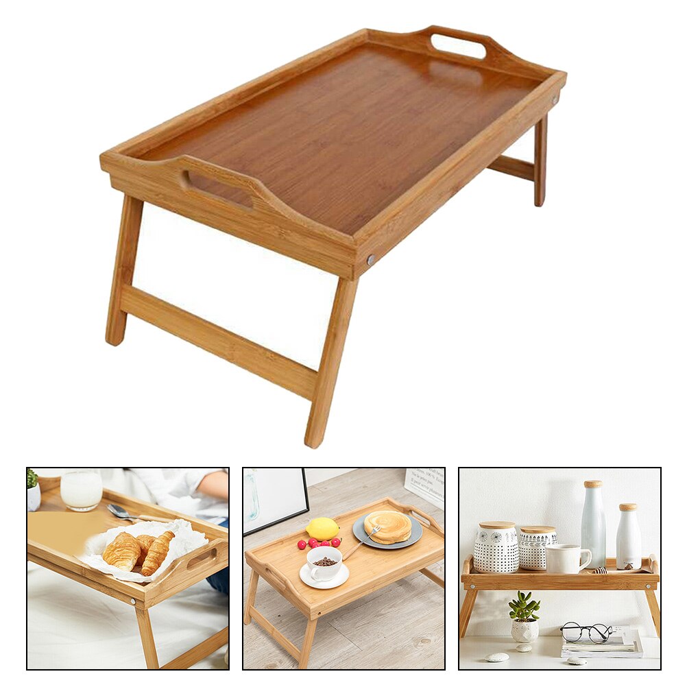 Foldable Bamboo Desk Bed Laptop Stand Foldable Tab... – Grandado