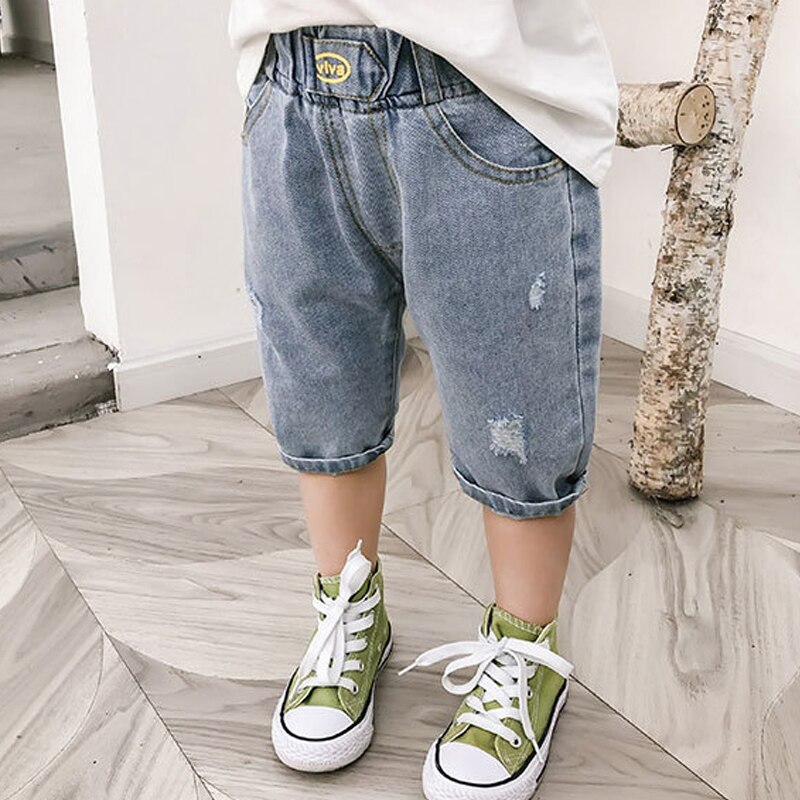 denim Shorts for Kid Boy Summer Ripped jean Short ... – Vicedeal