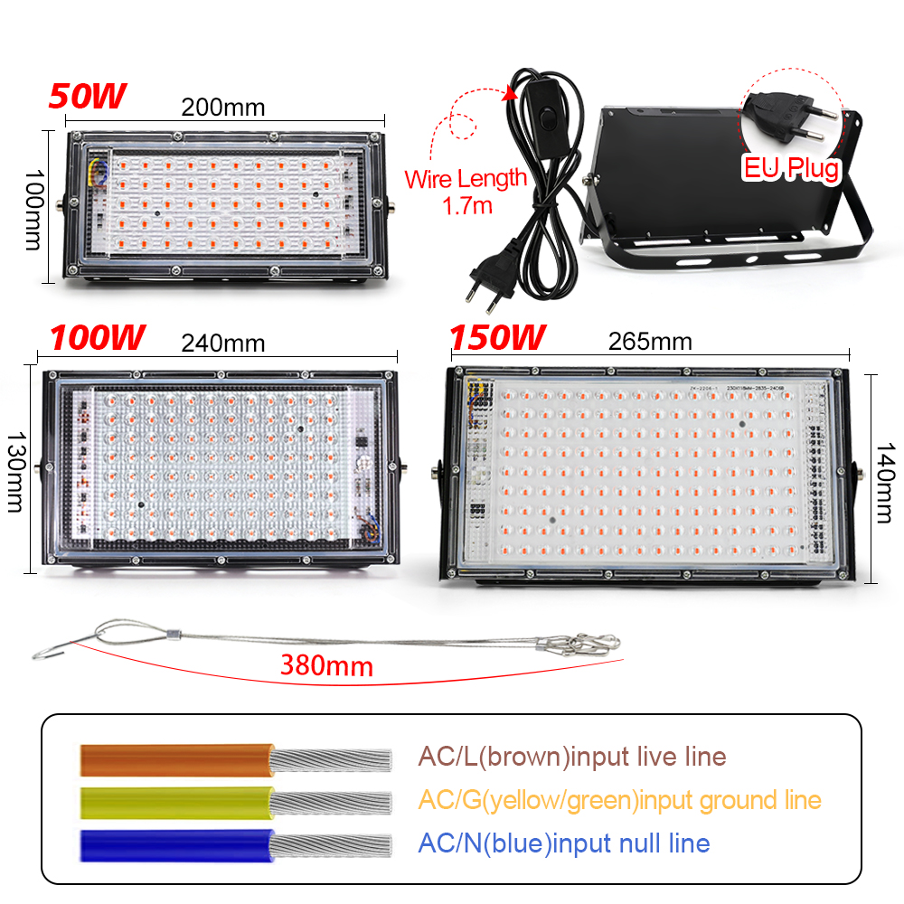 Volledige Spectrum Led Grow Light Phyto Lamp Ac 22... – Grandado